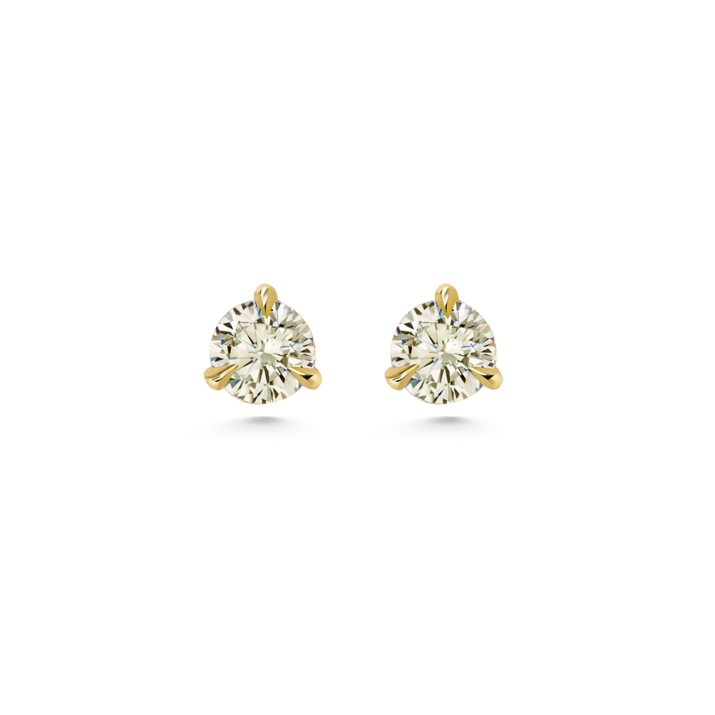 Vega Pale Yellow Diamond Studs