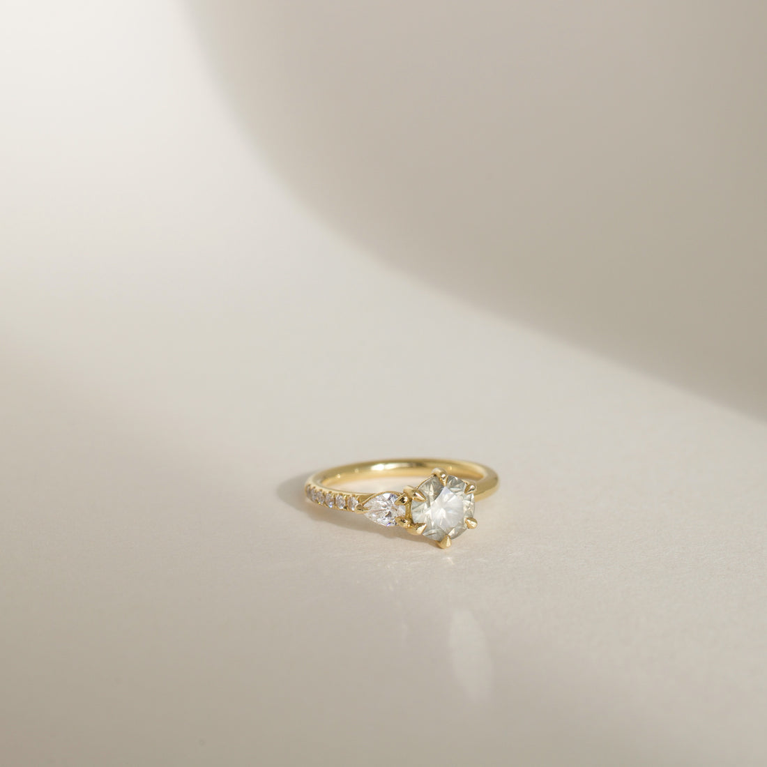 Michelle Oh - Grey Diamond Zia Ring